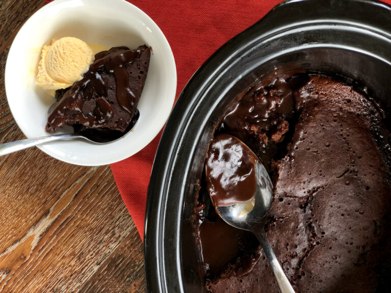 Slow Cooker Chocolate Self-Saucing Pudding | Just Slow Cooker Recipes